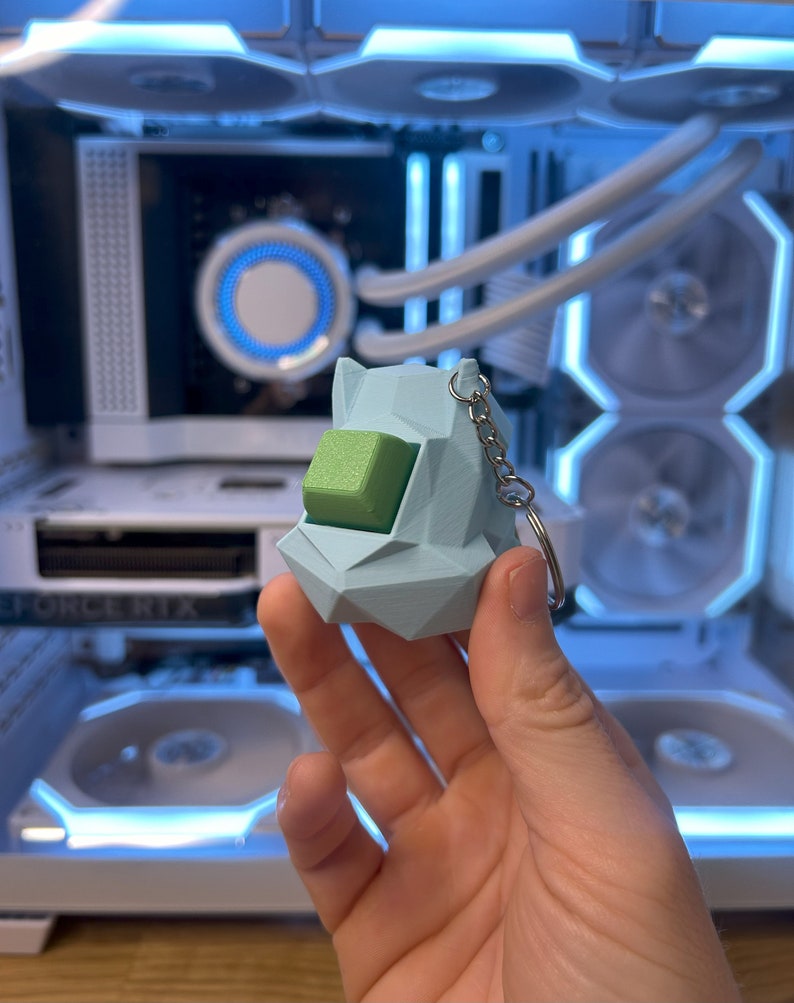 Bulbasaur Low Poly Mechanical Keyboard Switch Fidget Toy Keychain ...