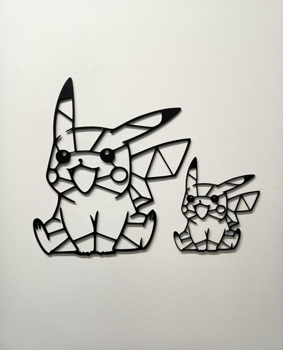 Pikachu Wall Art – Handmade Wooden Decor – Kids Room Gift – Lightweight ...