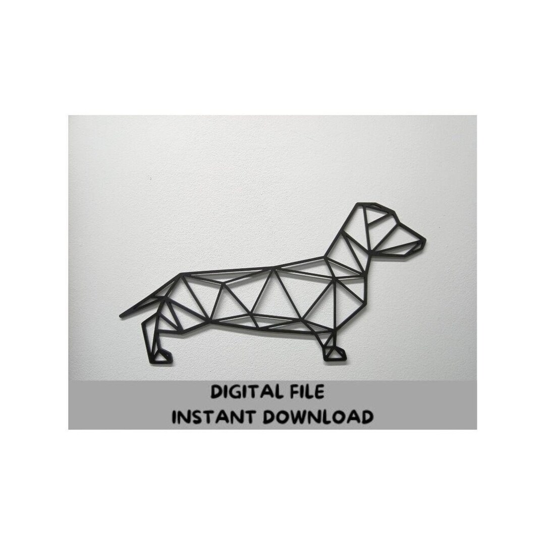 Dachshund Geometric , Dachshund Geometric Decor - Etsy