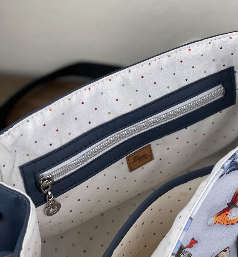 Deep Blue Butterfly Shoulder Bag | Handbag | Purse - Etsy