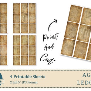 Vintage Ledger Pages, Digital Antique Accounting Ledger, Printable ...