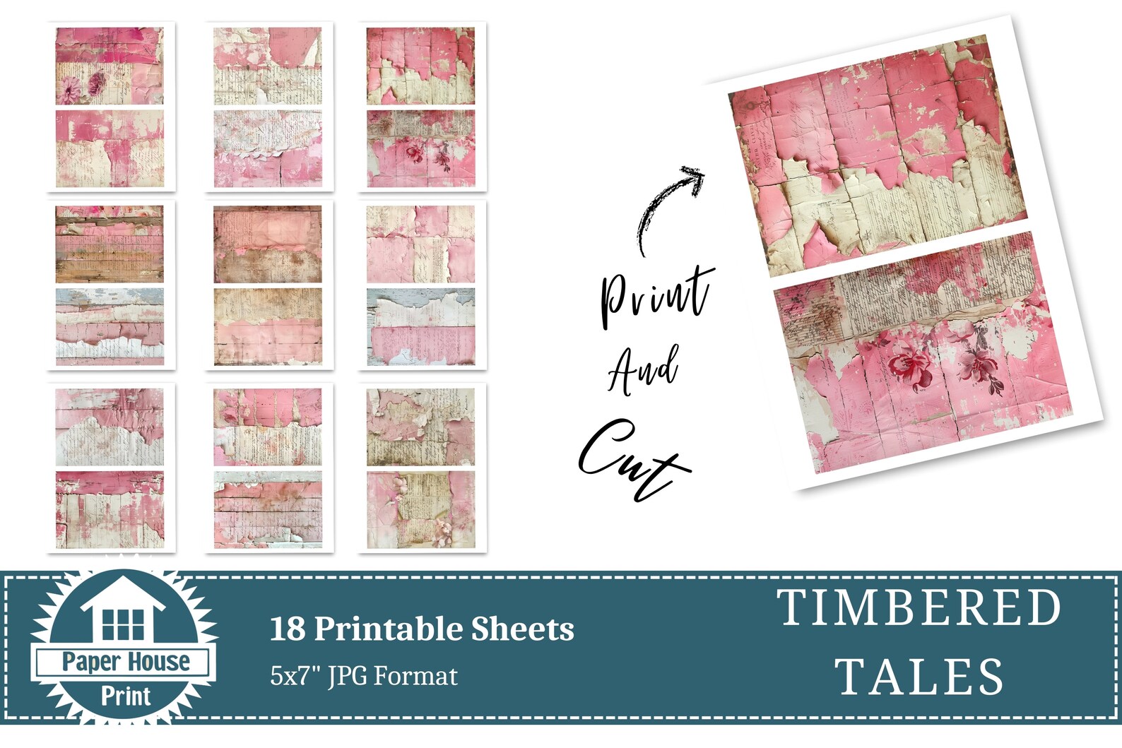 Timbered Tales Junk Journal Pages, Tattered Notes Printable, Tattered ...