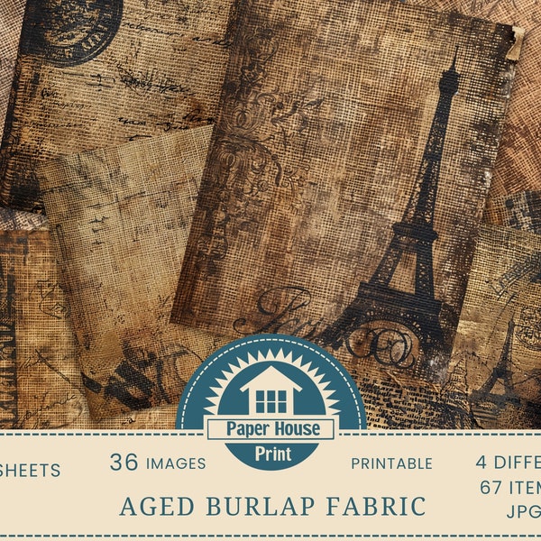 Burlap Digital Paper - Etsy