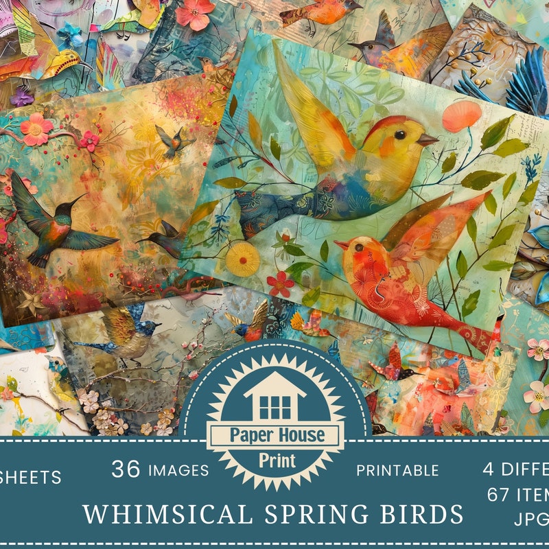 Whimsical Bird Art - Etsy
