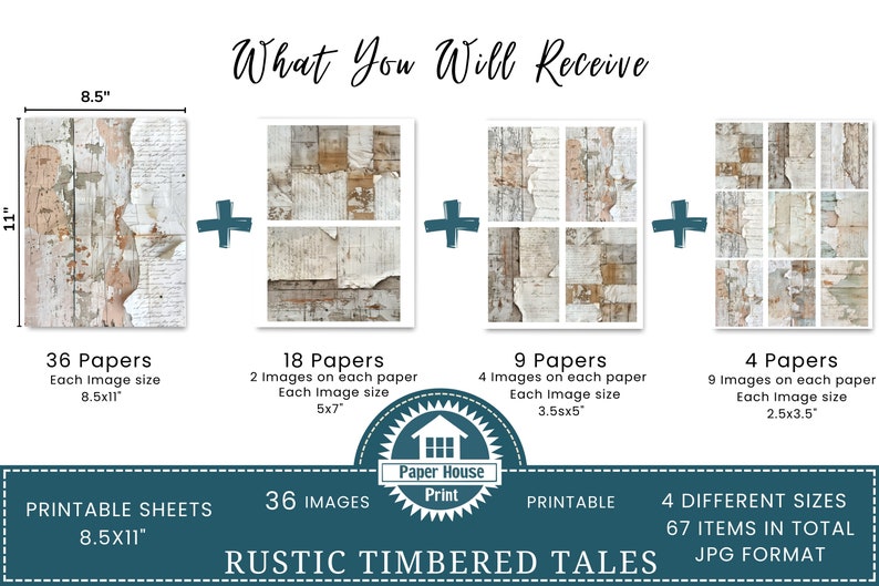Timbered Tales Junk Journal Pages, Tattered Notes Printable, Tattered ...