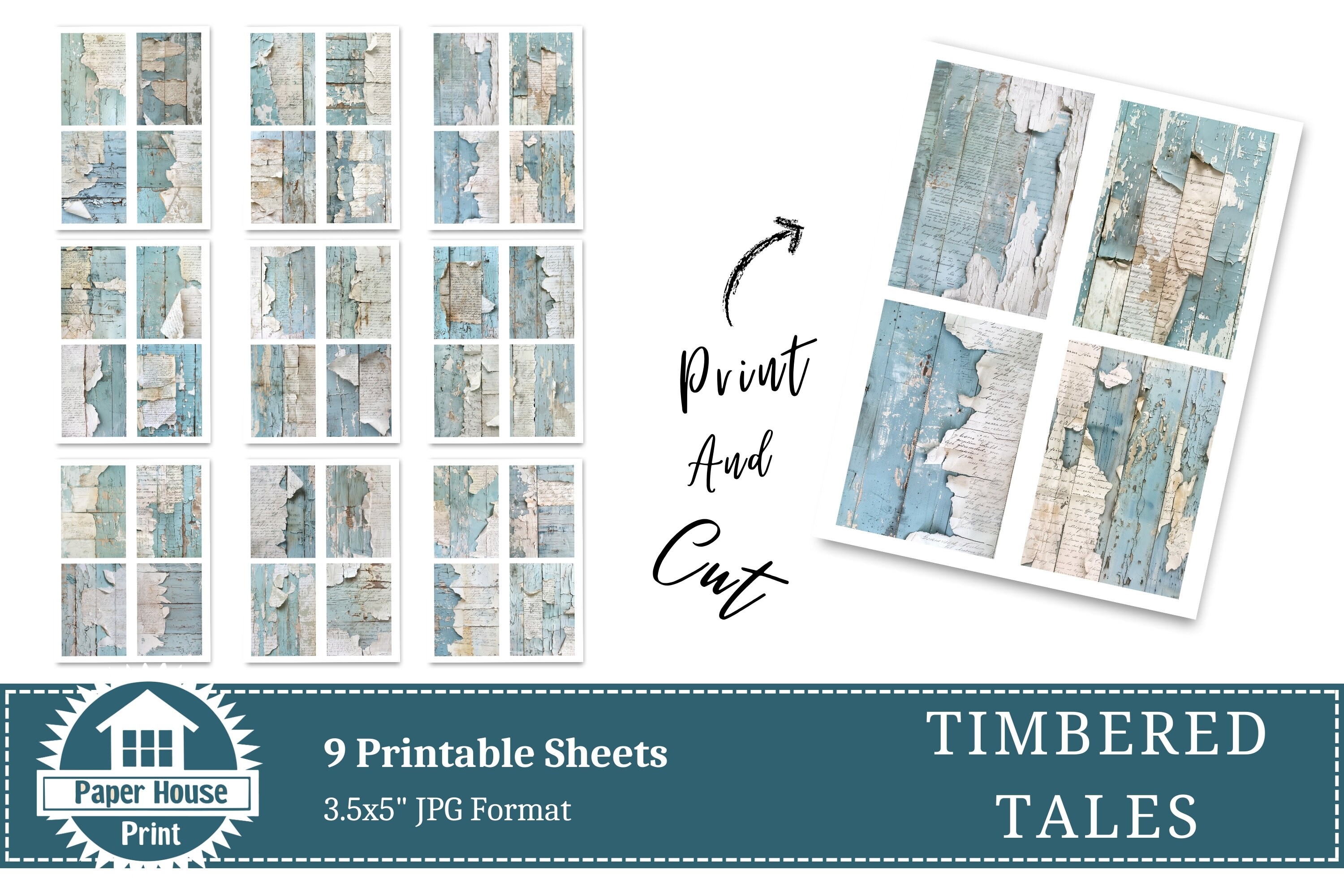 Timbered Tales Junk Journal Pages, Tattered Notes Printable, Tattered ...