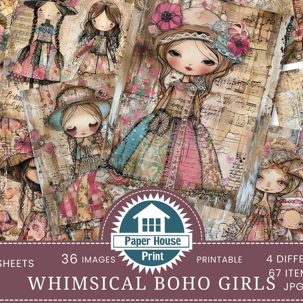 Whimsical Digital Paper - Etsy