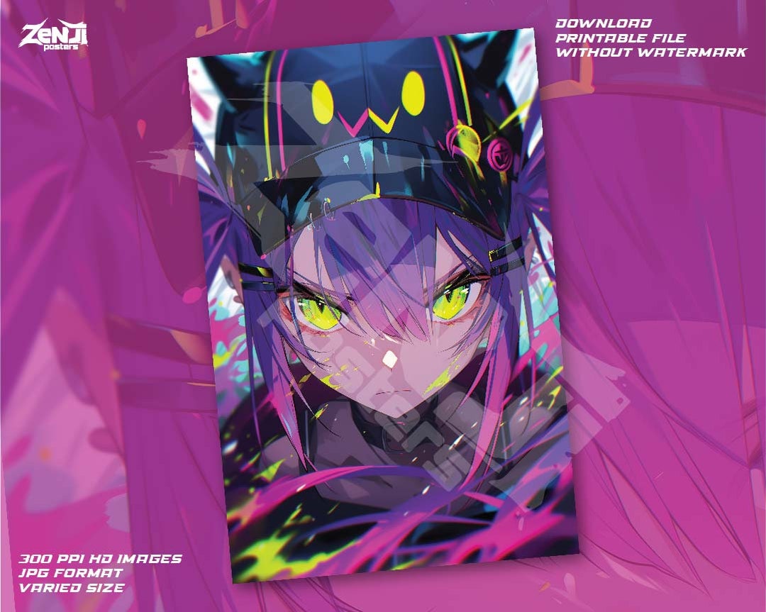 Tokoyami Towa Anime Poster, Vtuber Poster, Decoration Poster, Printable ...