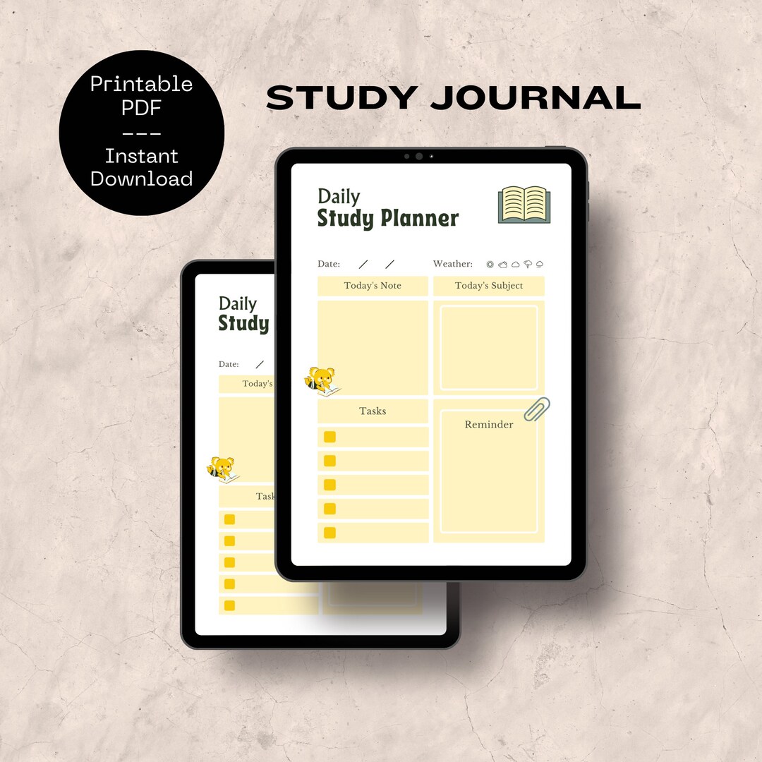Study Planner, Student Study Planner, Study Planner Printable, Daily ...