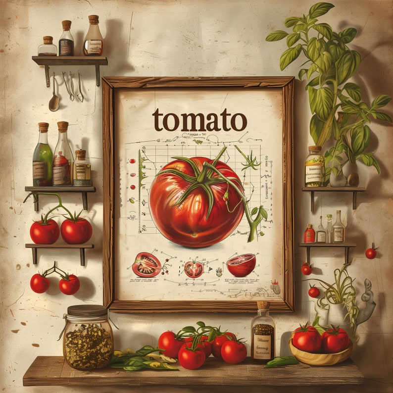 Botanical Anatomy Illustrations - Tomato - Etsy