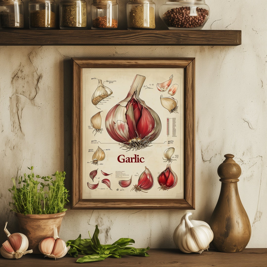 Botanical Anatomy Illustrations Garlic - Etsy