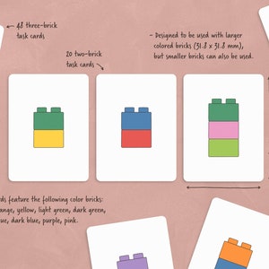 Simple Brick Building Task Cards | Tactile Visual Perception Activity ...