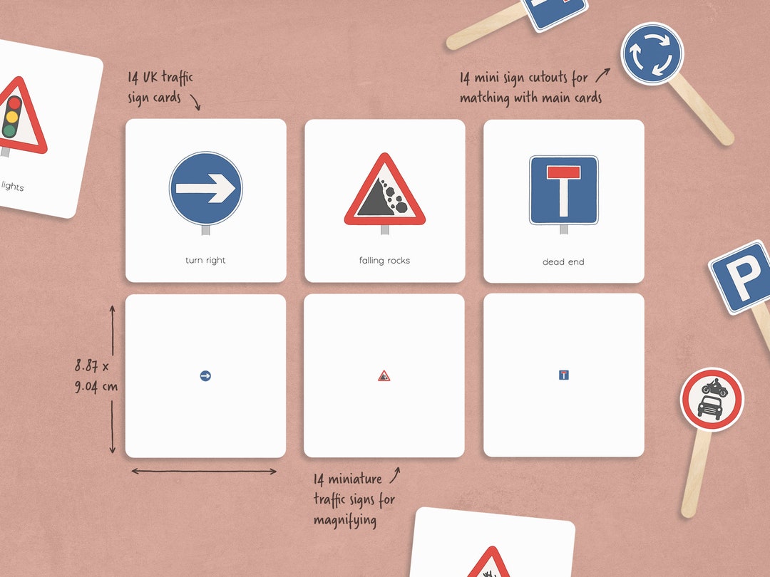 UK Traffic Sign Magnifying Activity Tactile Visual Perception Resource ...
