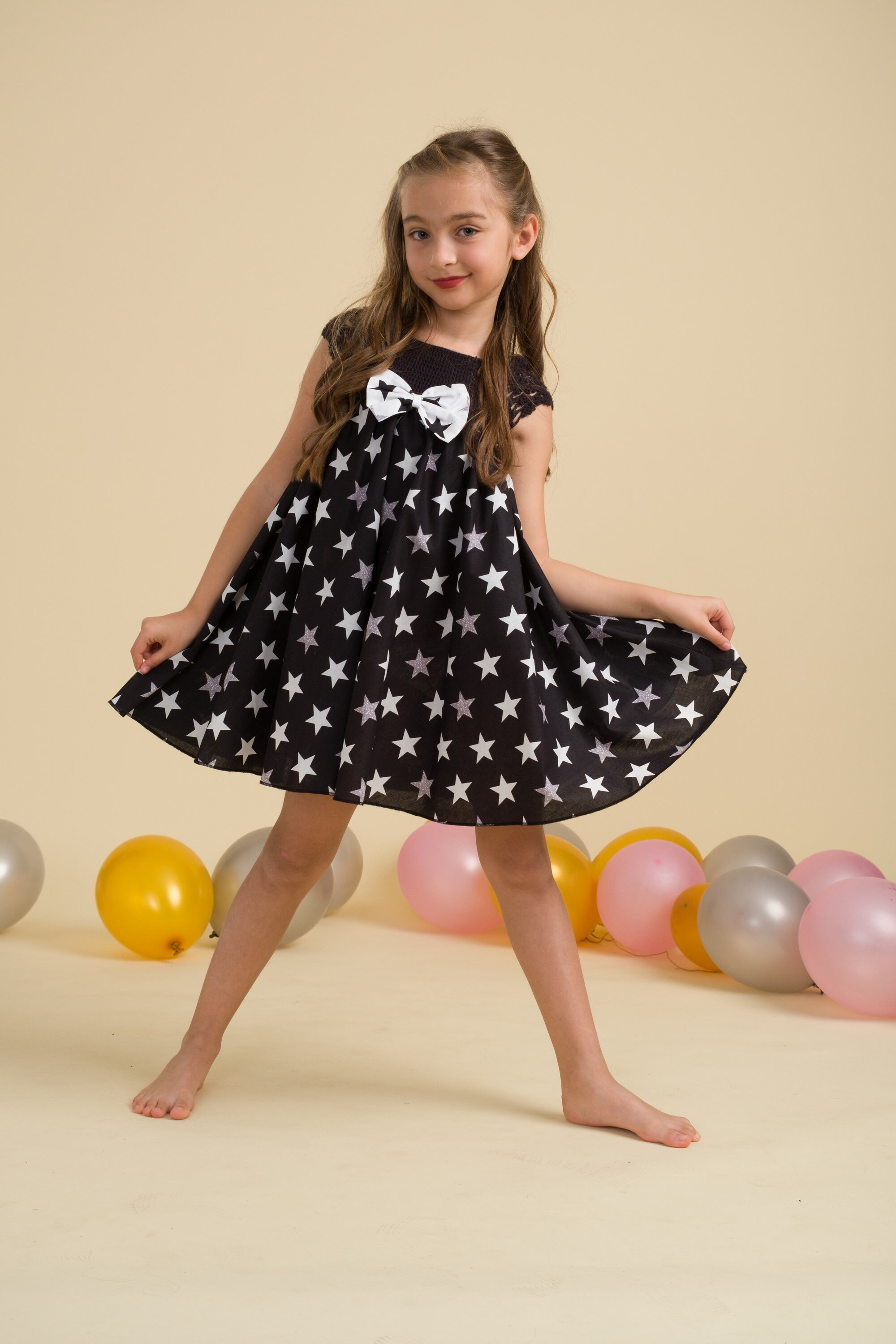 Handmade Girls Dress, Bamboo Crochet Top & Soft Cotton Dress, Perfect ...