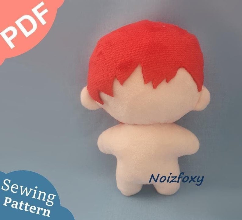 CHIBI - Human Kawaii Cute Plush Doll (PDF PATTERN) 15cm ~ Not a ...