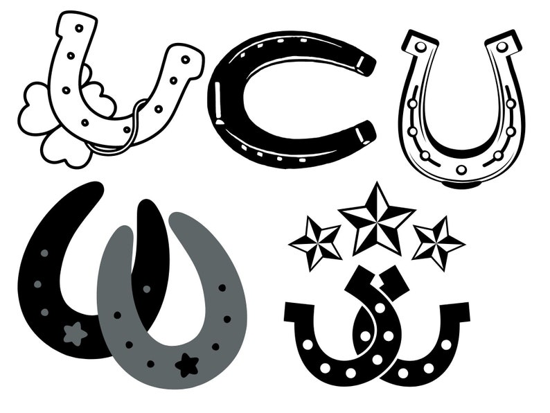 Horse Shoe SVG Bundle, Horse Shoe PNG Bundle, Horse Shoe Clipart, Horse ...