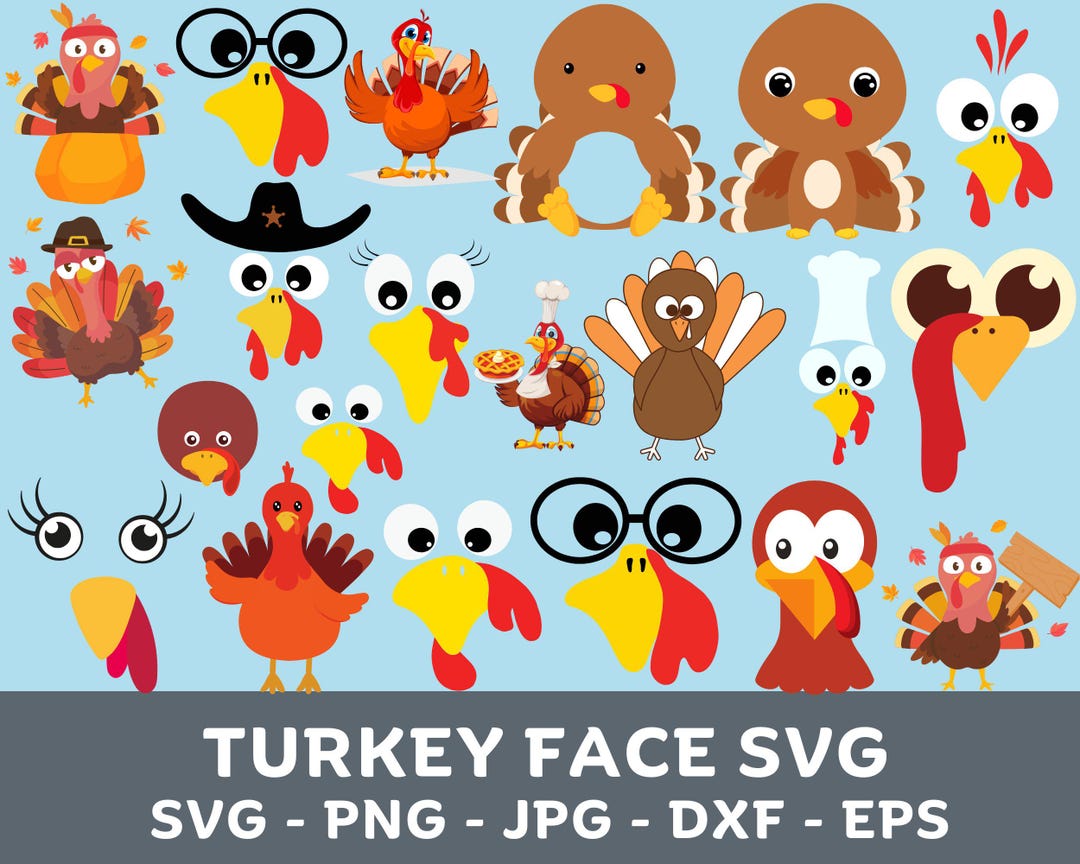 Turkey Face Svg, Turkey Svg, Turkey Png, Turkey Shirt Svg, Girl Turkey ...