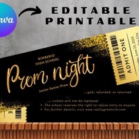 Prom Ticket - Etsy