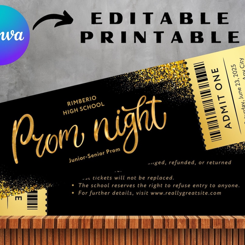 Prom Ticket - Etsy