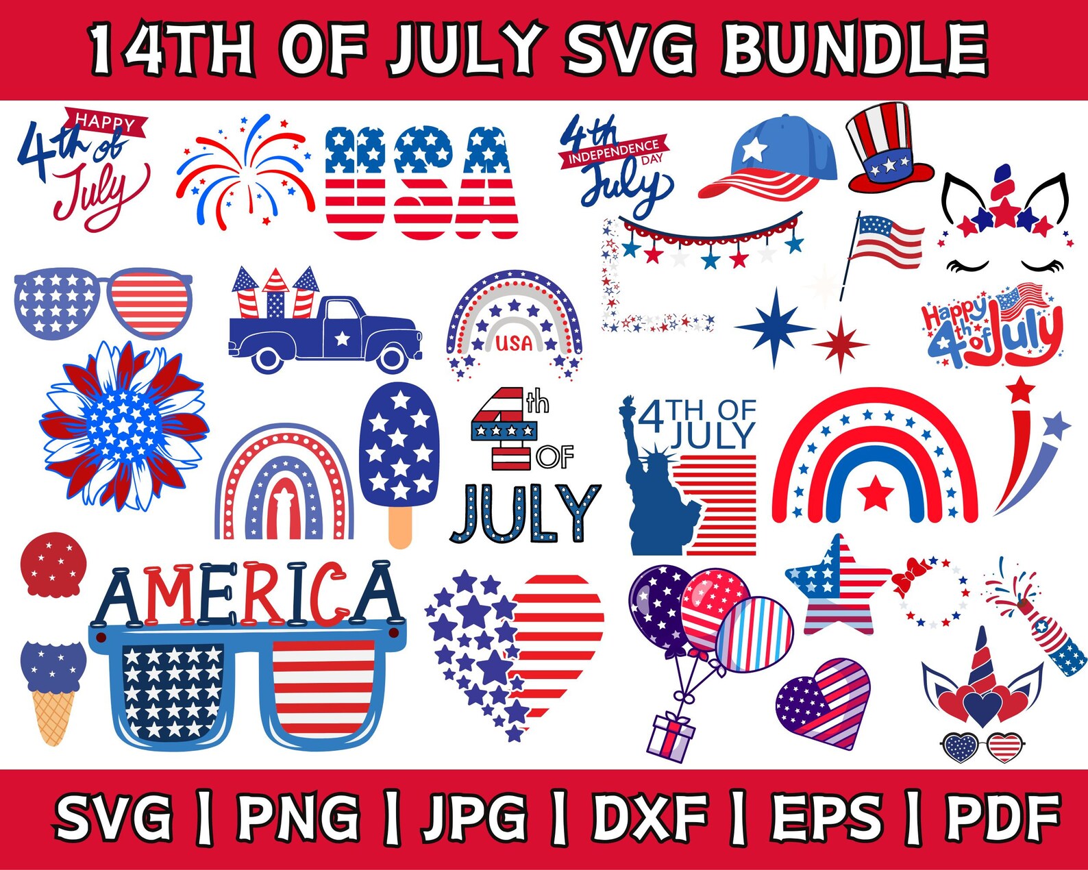 4th of July SVG Bundle, July 4th Svg, Fourth of July Svg, America Svg ...