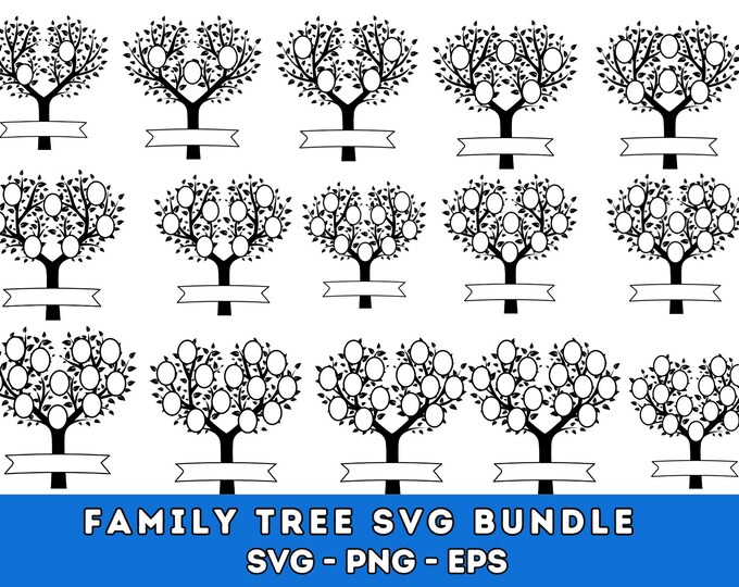 Family Tree Svg, Tree of Life Svg, DXF, Cut Files for Cricut, Family ...