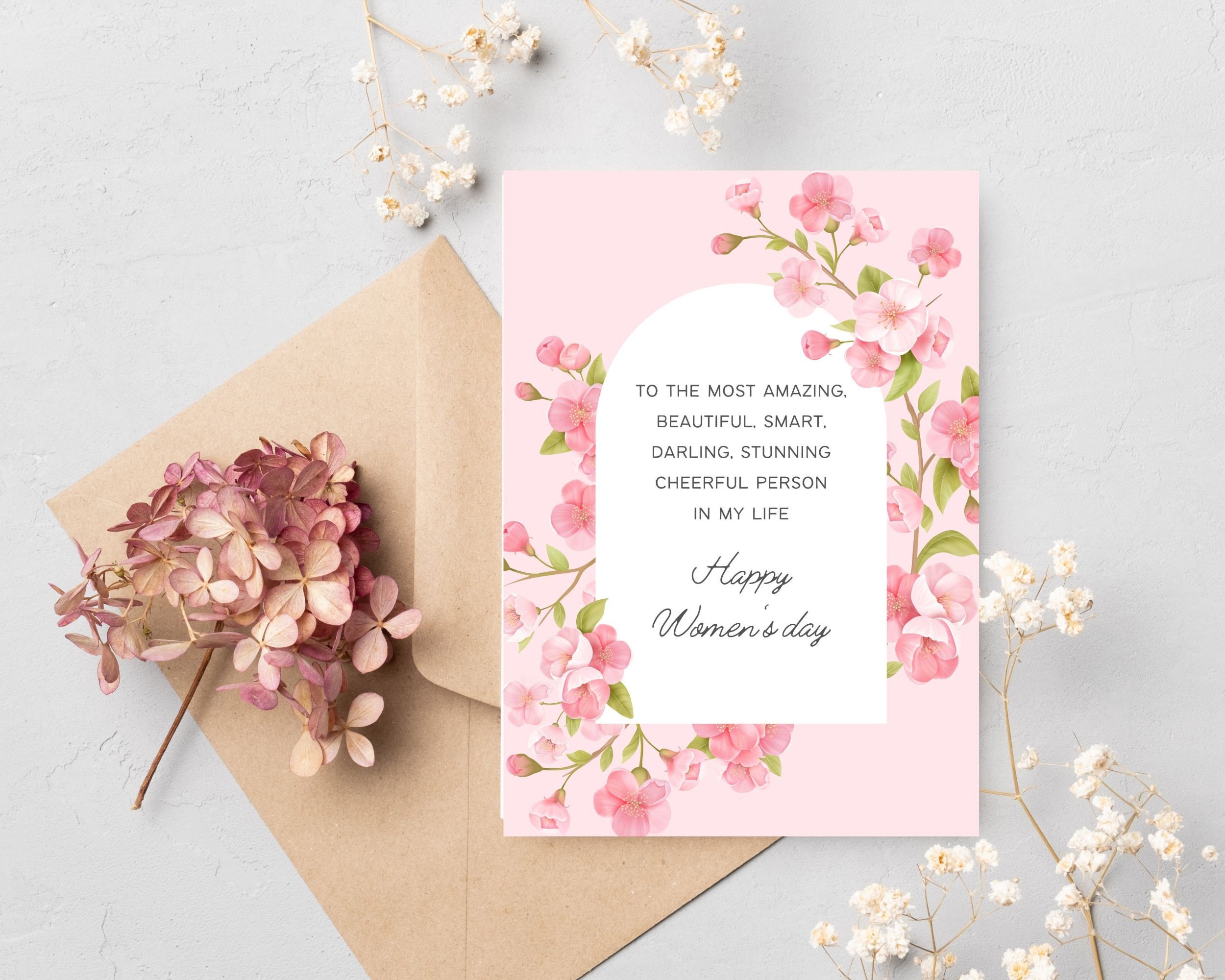 International Women's Day Card Printable Happy Women's Day Card Women's ...