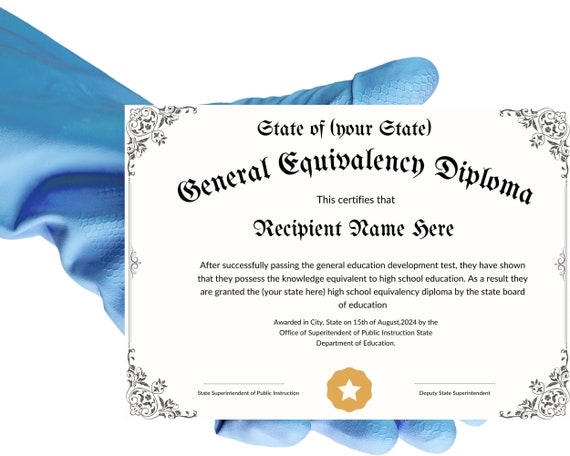 Certificado De Diploma De Ged Imprimible