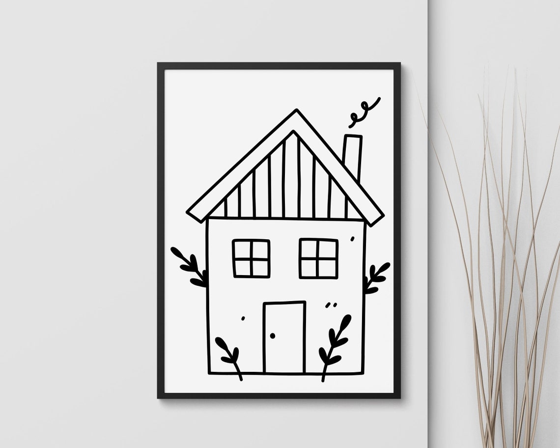 Little House Svg Bundle, Roof House Svg, House Outline Svg, Floral ...