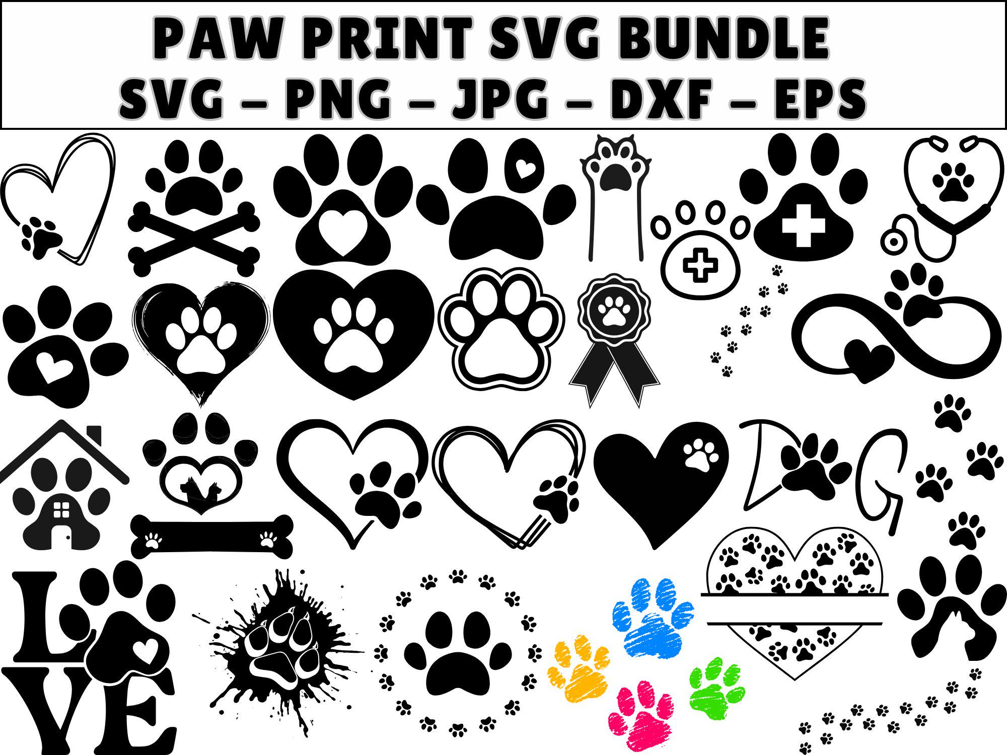 Paw Print Svg, Dog Paw SVG, Dog Svg, Paw Svg, Animal Paw Svg, Cat Paw ...