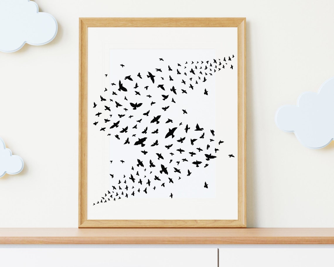 Flying Birds SVG Bundle, Flying Bird Svg, Flock of Flying Birds Svg ...