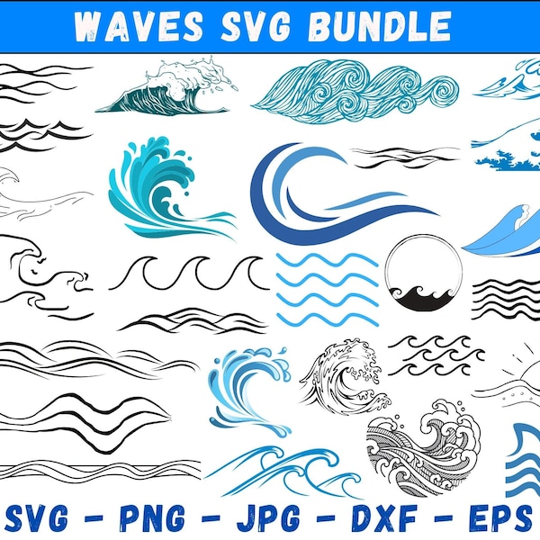 Wave Svg - Etsy