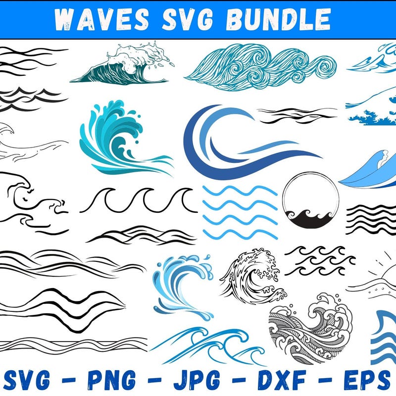 Wave Svg - Etsy