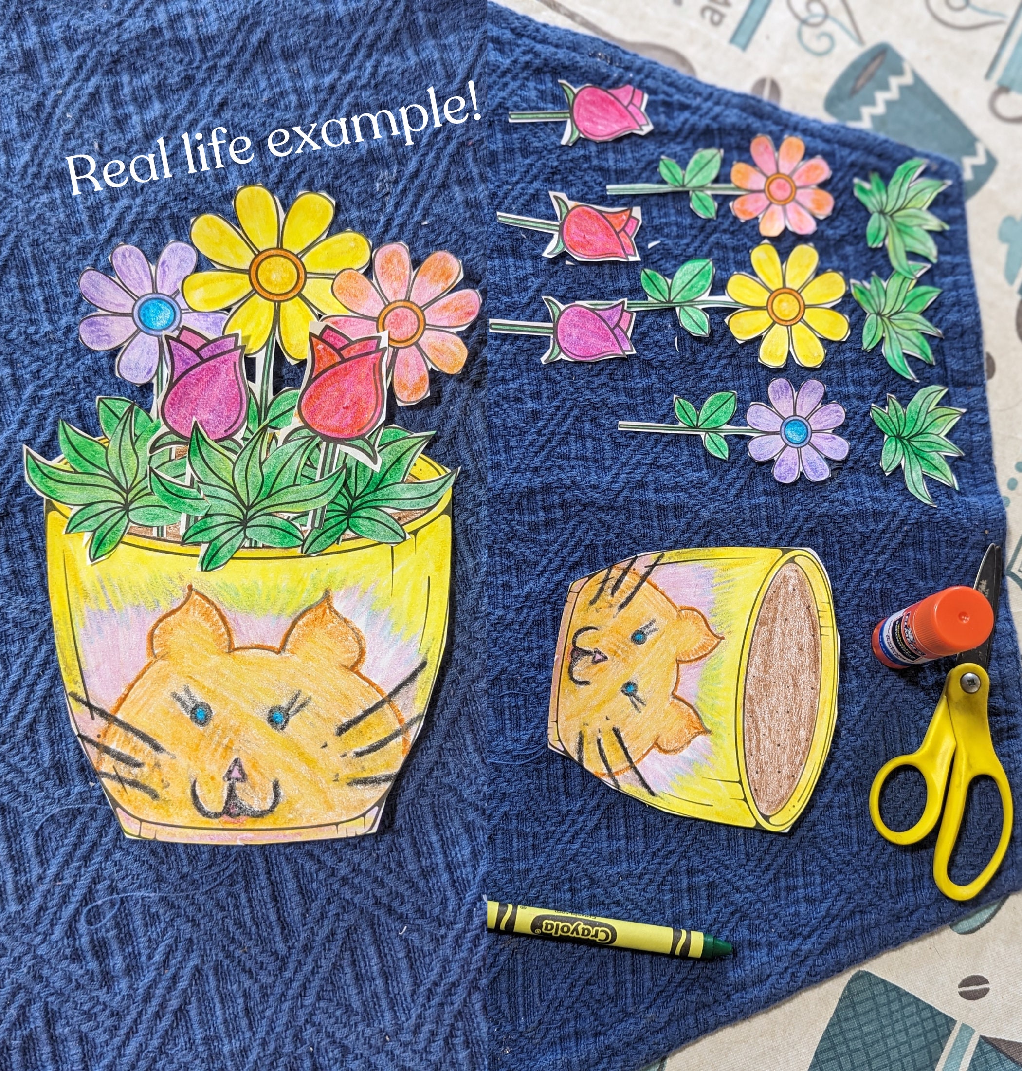 Build a Flower Pot, Spring Kids Crafts, Birdhouse Craft, Printable, Cat ...