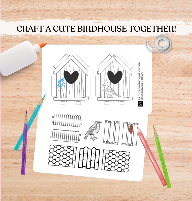 Build a Flower Pot, Spring Kids Crafts, Birdhouse Craft, Printable, Cat ...