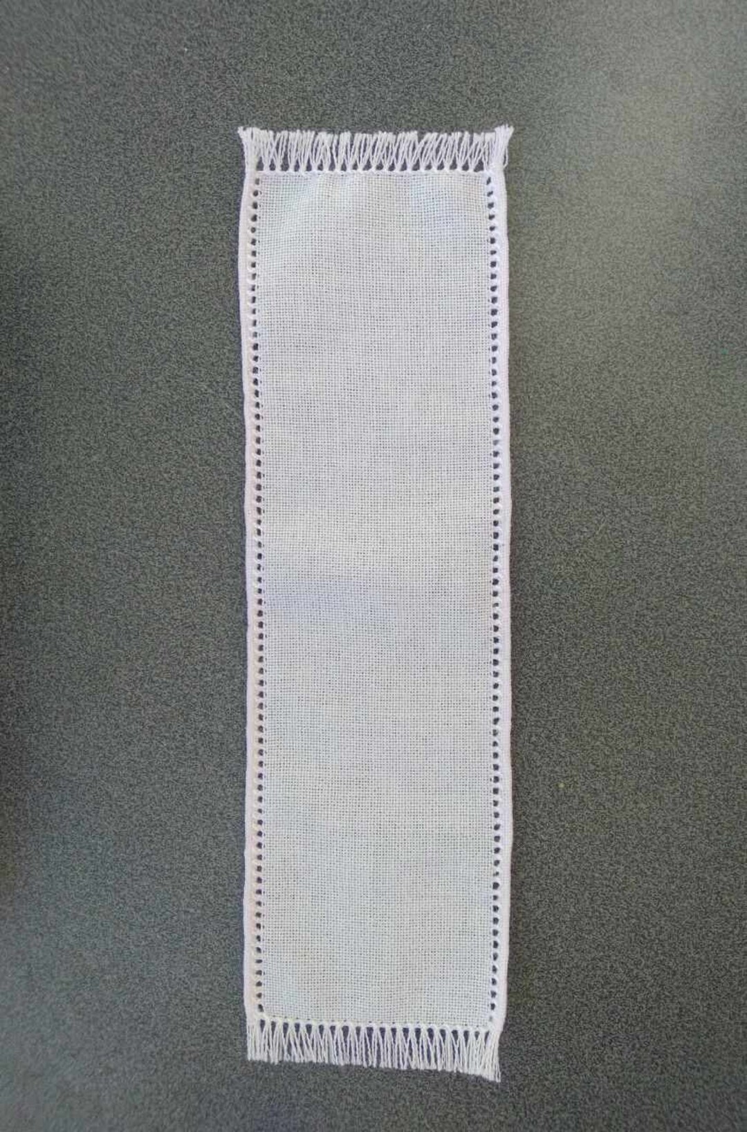 Blank White Bookmark Cross Stitch Hemstitched Canvas Fabric 32 Count - Etsy