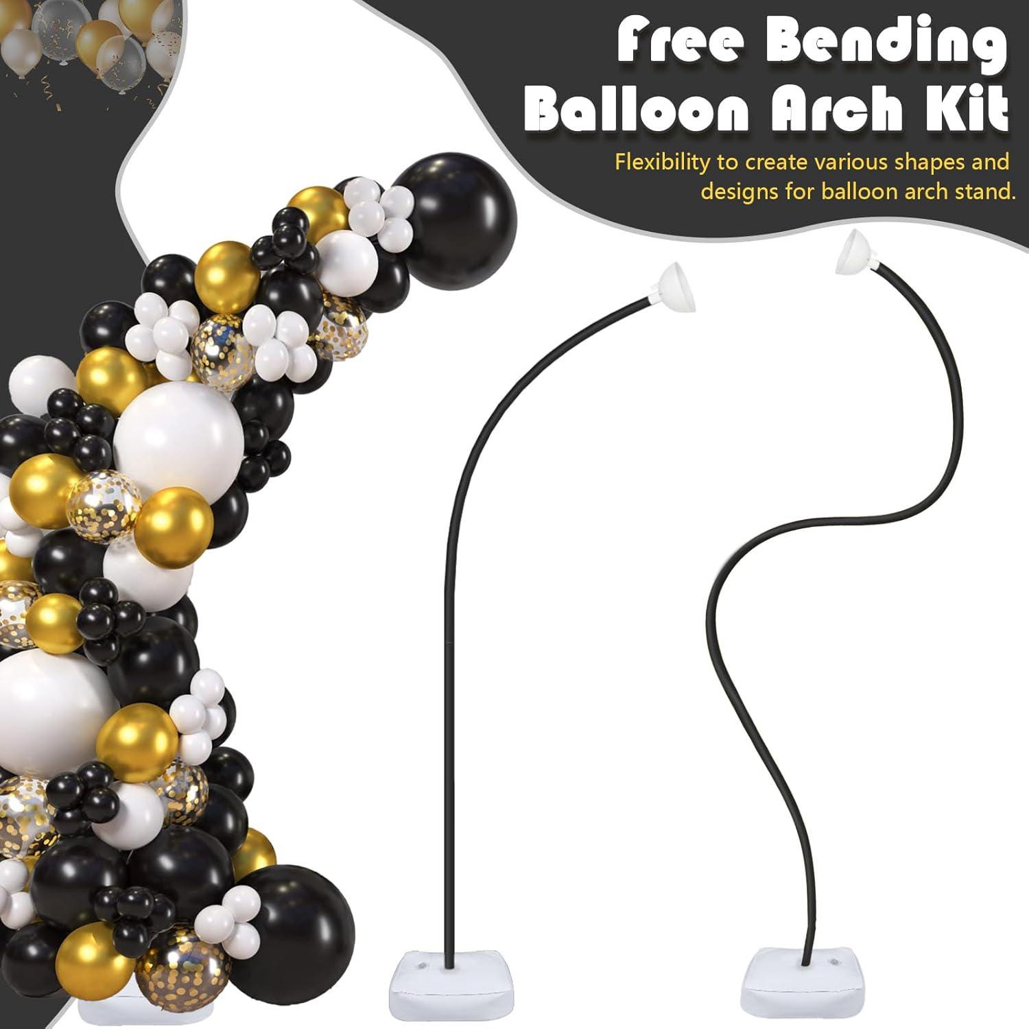 Balloon Arch Kit, Free Bending Shape Balloon Arch Stand With Base ...
