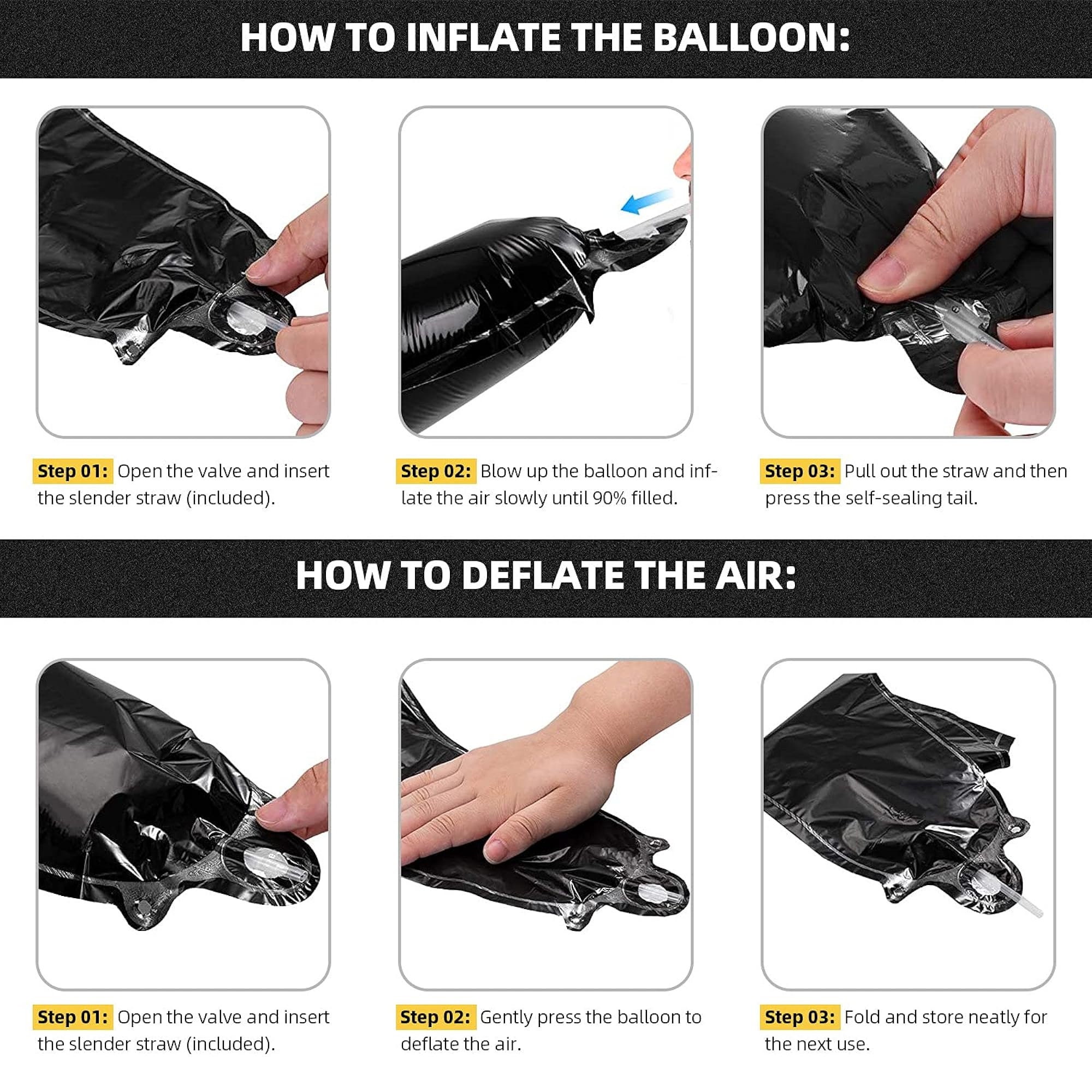 Happy Birthday Balloon Banner Letter Party Decorations, 16 Inch 3D ...