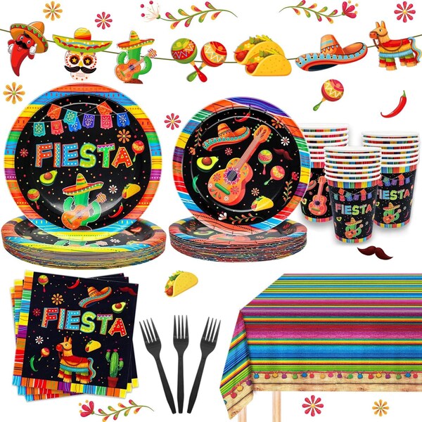 Fiesta Paper Plates - Etsy