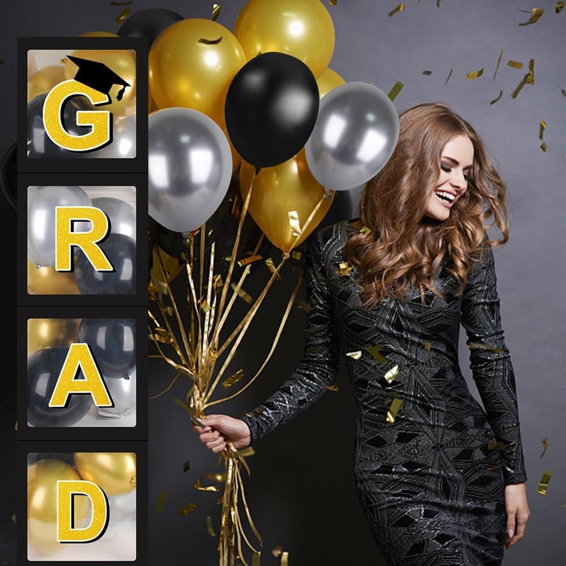 Graduation Party Decorations 2024 Graduation Balloon Boxes, 4pcs ...