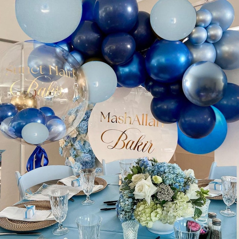 Blue Balloon Metallic Blue Balloons, 60pcs 12inch Chrome Blue Balloons ...