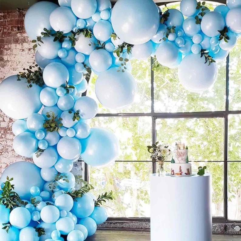 Light Blue Balloons, 52 Pcs 12 Inch Blue Balloons, Latex Balloons for ...