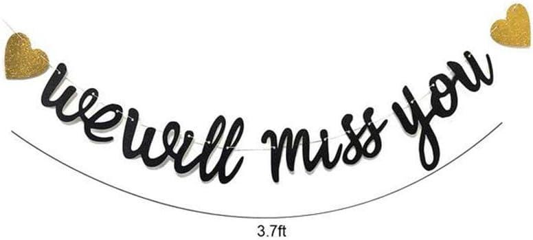 We Will Miss You Banner Bunting Goodbye Party Banner Retirement Banner ...