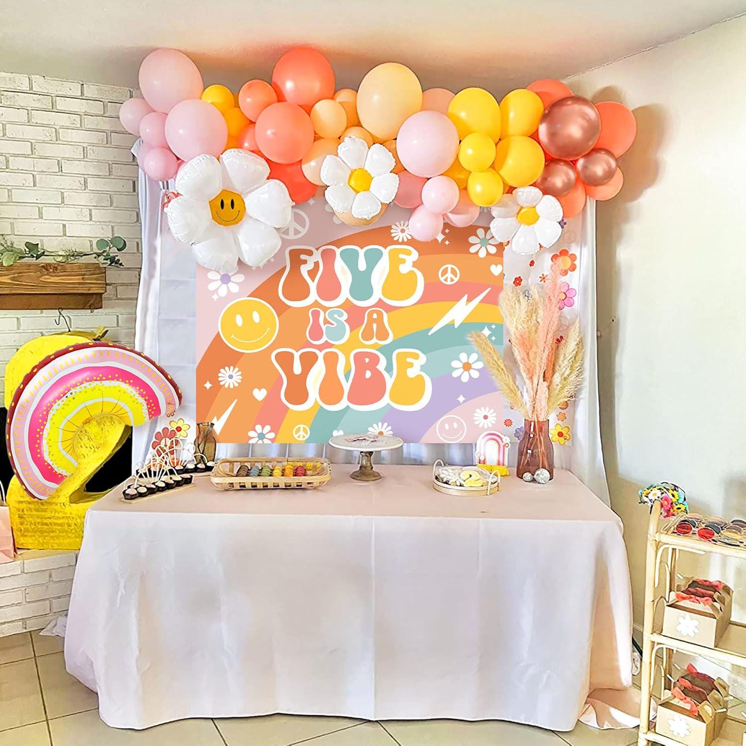 Five is Vibe Party Decoration Backdrop Five is Vibe Birthday Decoration ...