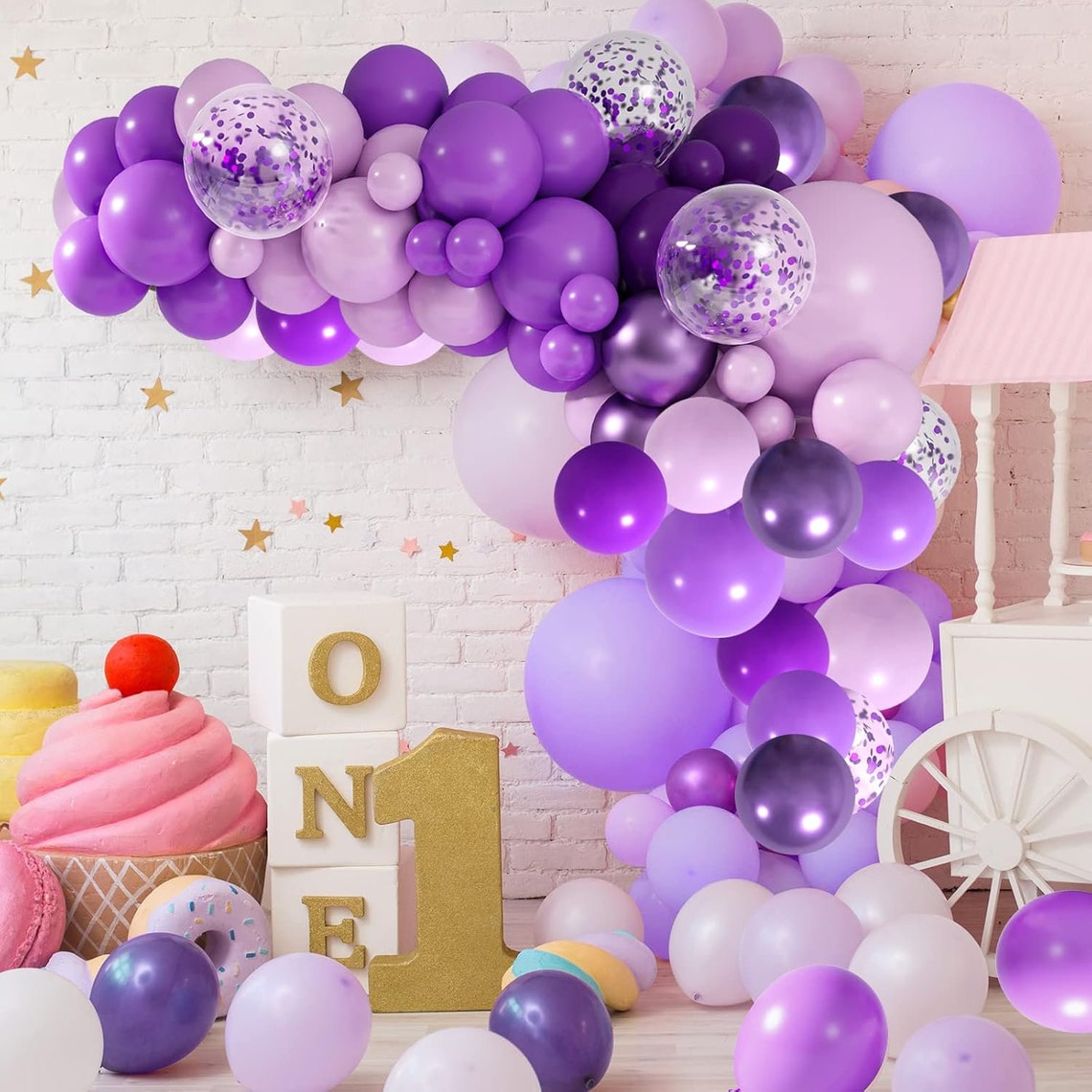 Purple Shades Balloons Garland Arch Kit Assorted Dark Pastel Light ...