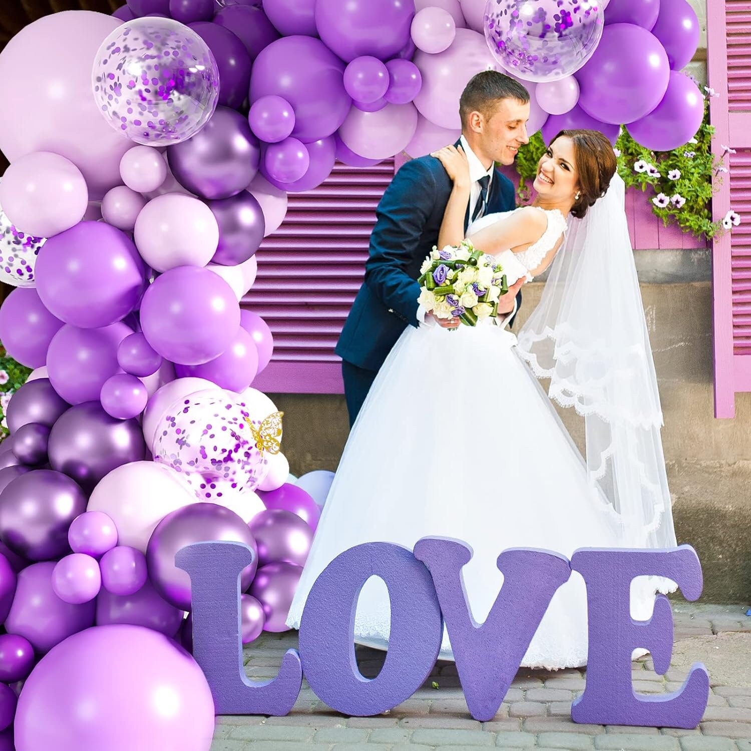 Purple Shades Balloons Garland Arch Kit Assorted Dark Pastel Light ...