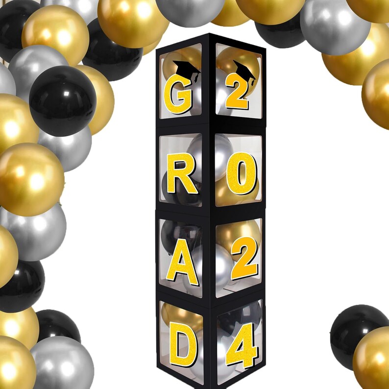 Graduation Party Decorations 2024 Graduation Balloon Boxes, 4pcs ...