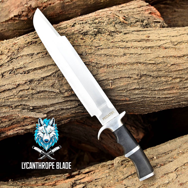 Handmade Predator Bowie Knife | 5160 Spring Steel, Movie Replica - Etsy