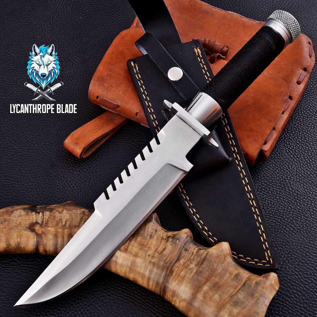Handmade Commando Knife | Custom Bowie Knife | Replica Movie Knife With ...