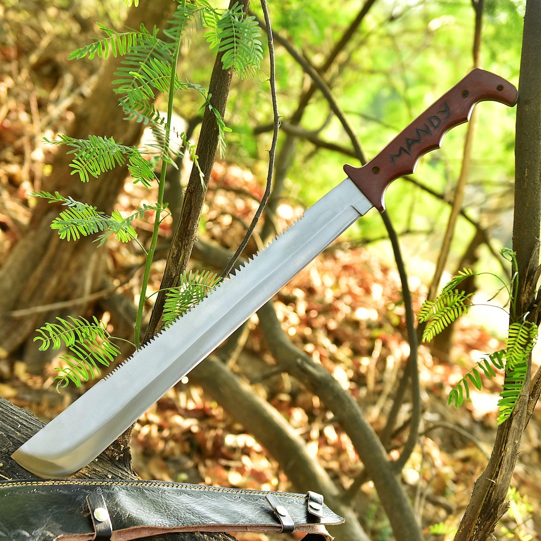 Handmade Rick Grimes Machete: Red Micarta Handle, Leather Sheath - Etsy