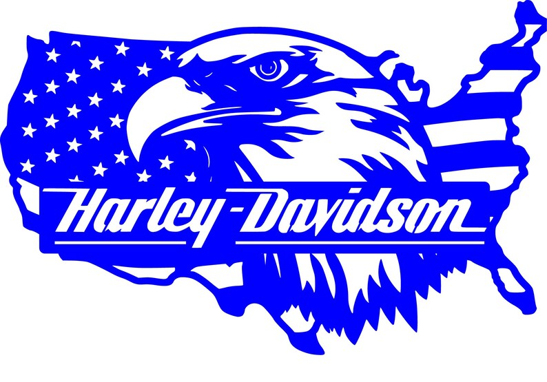 HARLEY DAVIDSON Logo Svg Dxf Lightburn Digital File - Etsy